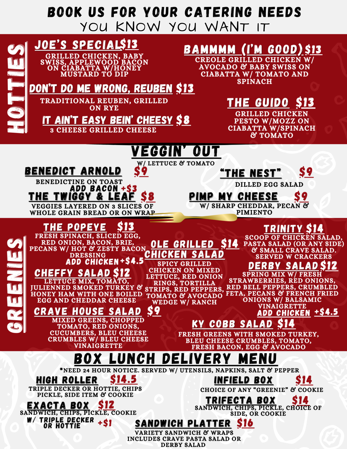 Full Menu – Crave Cafe